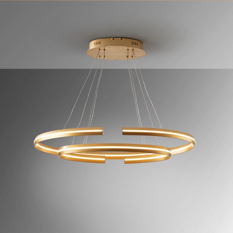 Golden Ellipse Metall Led S Deckenlampe, 79x40x75cm — Qechic