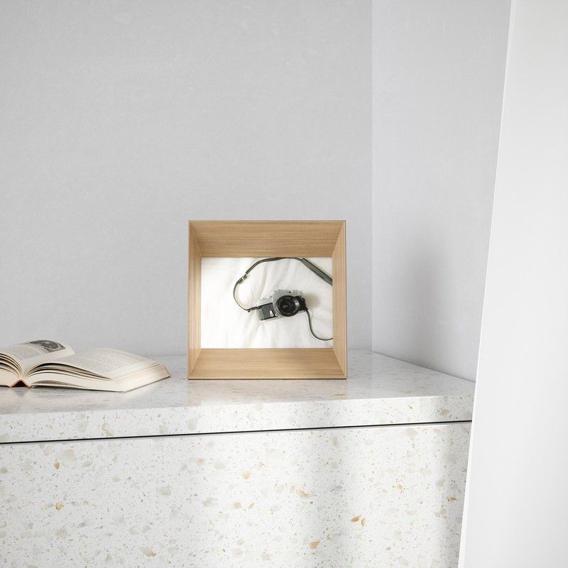 Moldura para fotos em madeira de borracha natural, 23 x 6 x 23 cm ...