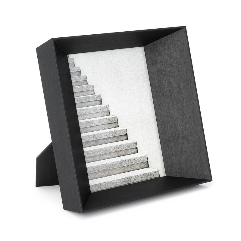 Marco de fotos de madera de caucho en negro, 23 x 6 x 23 cm | Lookout ...