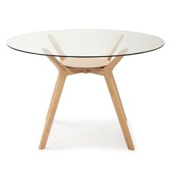 Stilvolle Esstisch Glas Rund Holzbeine Und Bewertung