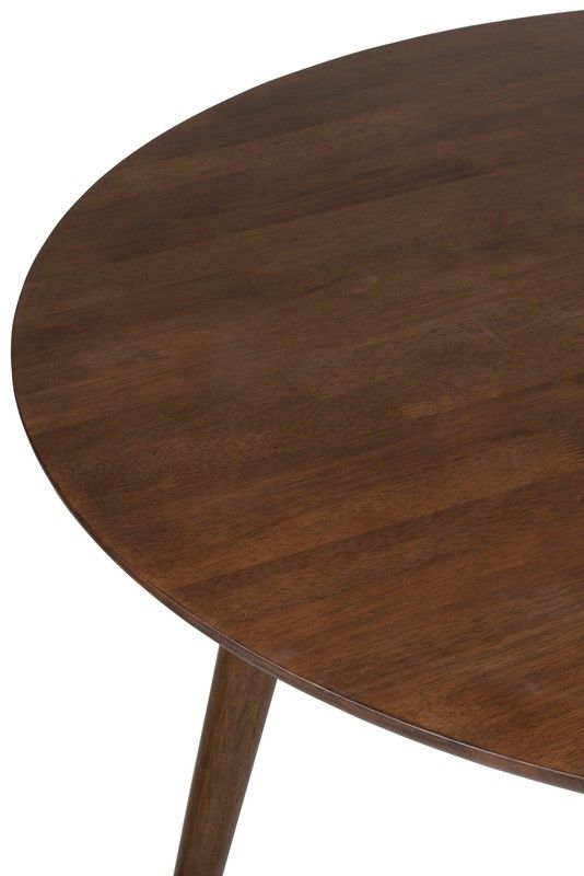 Table à manger ronde en bois marron, Ø106,5x74,5 cm — Qechic