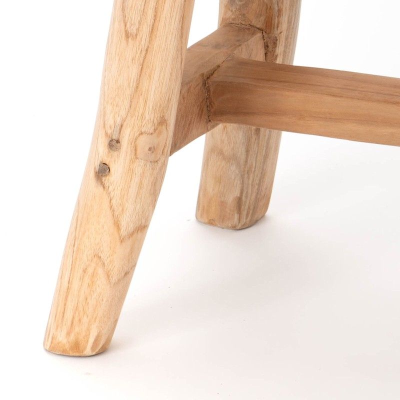 Chaise de jardin rectangulaire en bois naturel Tulum, 33x23x30cm — Qechic