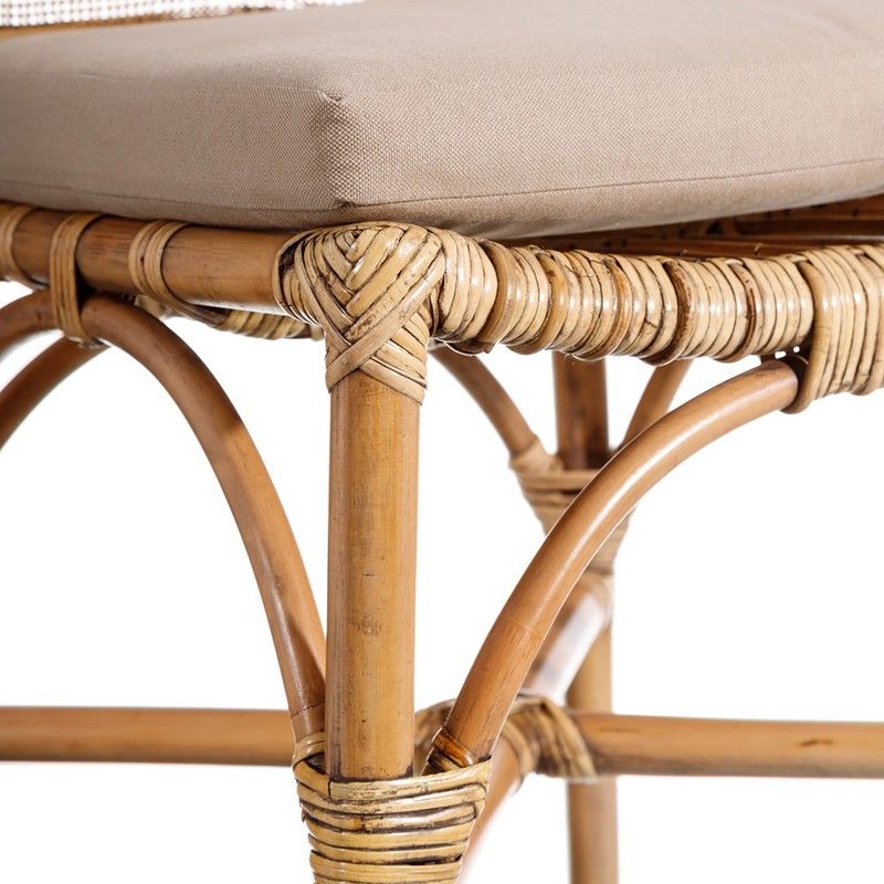 Chaise en rotin naturel, 46x54x90cm — Qechic