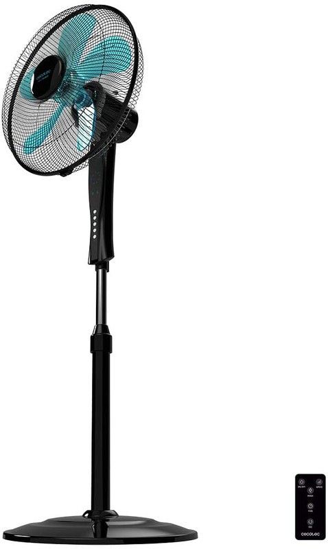 Ventilador de Pie EnergySilence 530 Power Connected Negro/Azul Cecotec, 43x40x135 cm — Qechic
